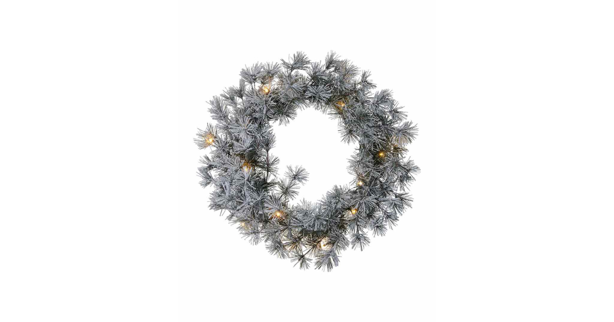Vánoční svítící věnec Alfi Snowy 45 cm | Elarte