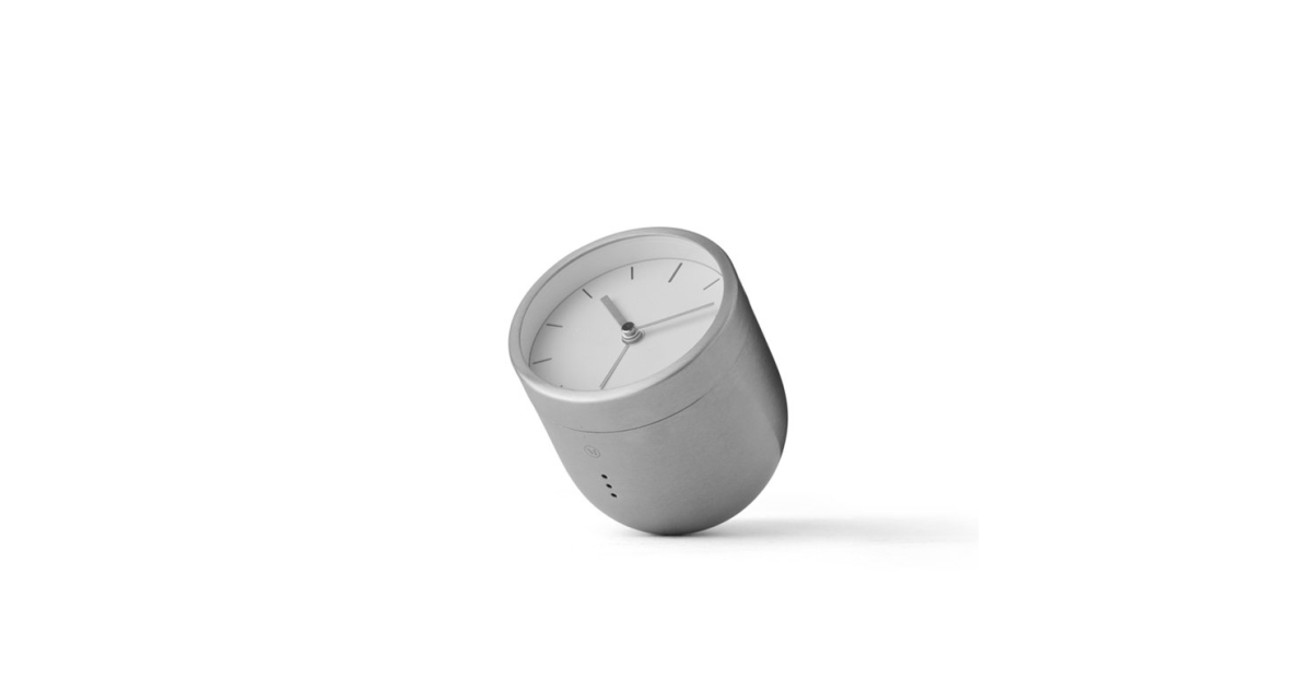 Budík Tumbler Alarm Clock Steel | Elarte