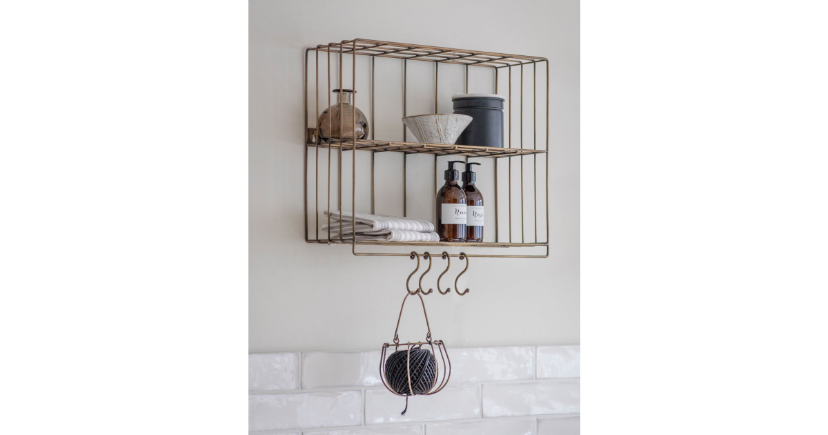 Police s háčky Brompton Antique Brass | Elarte