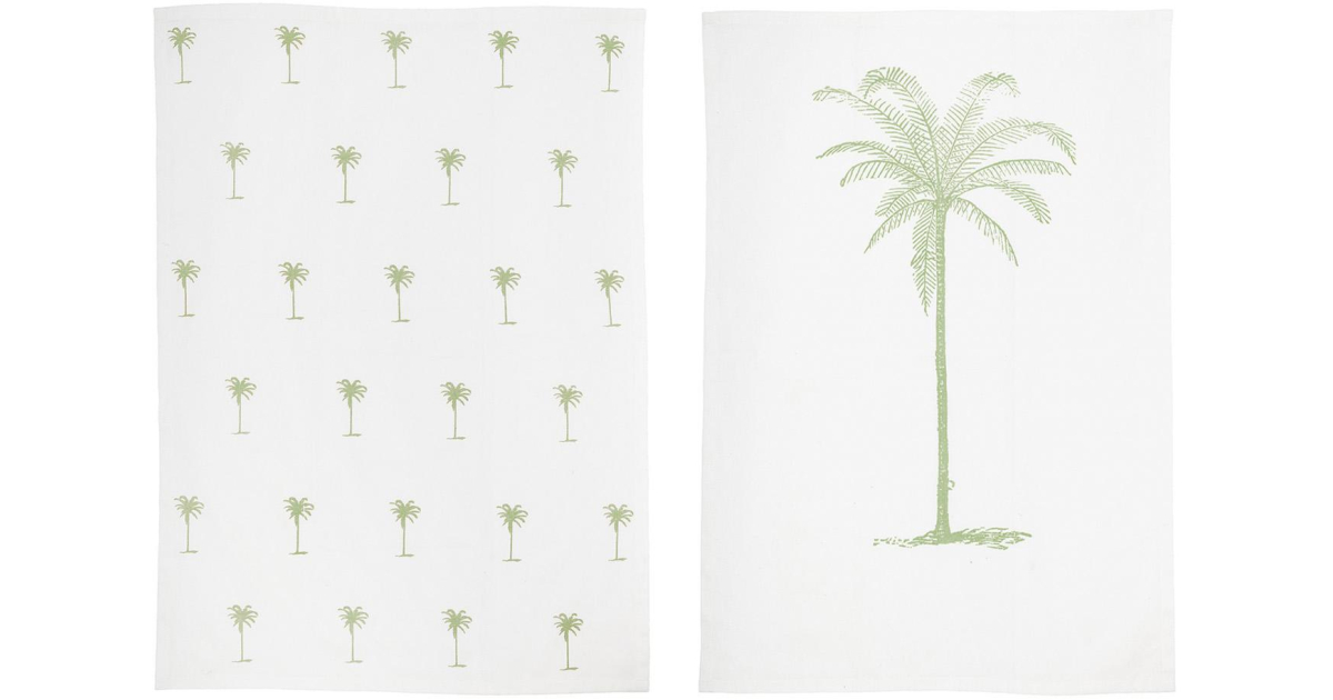 Set bavlněných kuchyňských utěrek Palm Tree - 2 ks | Elarte Set bavlněných kuchyňských utěrek Palm Tree - 2 ks | Elarte